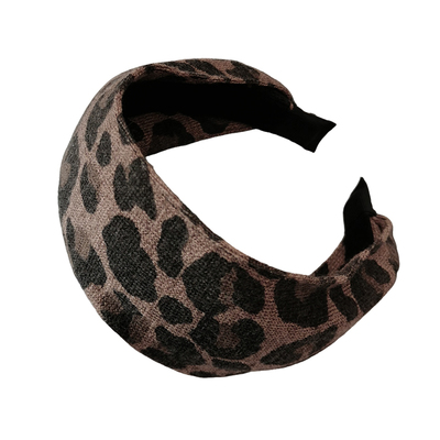 法式宽边豹纹发箍女显脸小压发