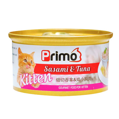 整箱特惠primo高汤猫罐头80g*24