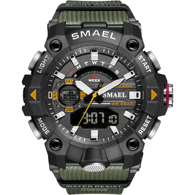 SMAEL斯麦尔新款时尚潮流学生多功能运动电子表潮男个性胶带手表_虎窝淘