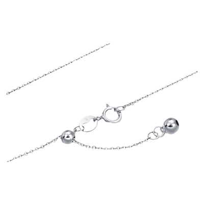 周生生18K白色黄金素链