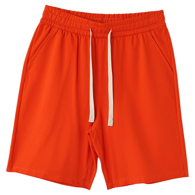 红色五分裤运动休闲短裤