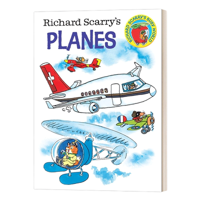 英文原版绘本 Richard Scarry's Planes 斯凯瑞童书 飞机 认知词汇书 纸板撕不烂书 单词启蒙亲子绘本 英文版 进口英语原版书籍