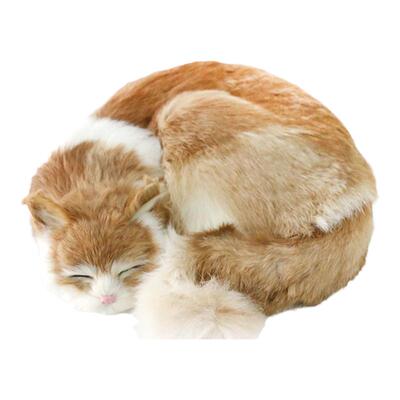 仿真猫咪动物模型家居真皮毛玩偶