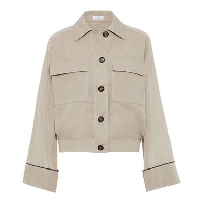 BC/BRUNELLO CUCINELLI 女士翻领系扣气质复古外套银泰301604