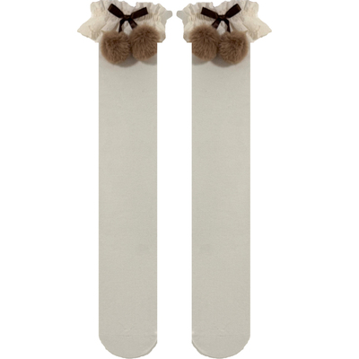 roji原创lolita毛球花边袜