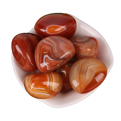 南京雨花石天然鹅卵石鱼缸造景石头水培石子红色玛瑙养花的小石头