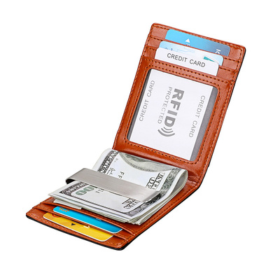 全真皮防盗刷rfid超薄男款钱包