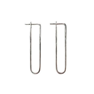 wm风格小众长方形时尚纯银耳环