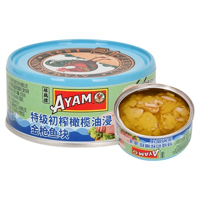 雄鸡标特级初榨橄榄油金枪鱼罐头