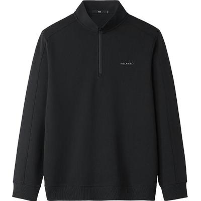 海澜之家半高拉链领印花休闲上衣