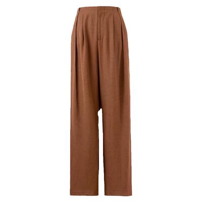 MESUX米岫新品女高腰休闲宽松拖地直筒裤西装裤MMMUQ409