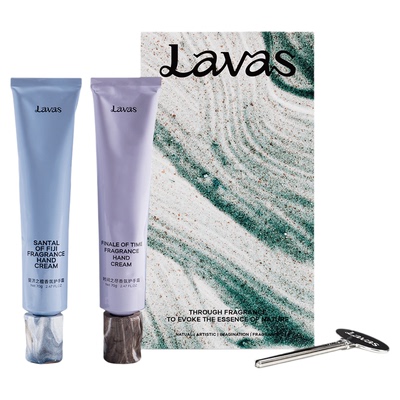 Lavas香氛护手霜70g荒境之水系列 木质香滋润留香2支装礼盒装礼物