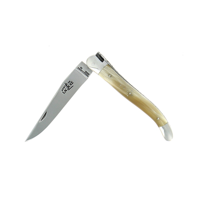 法国进口FORGE DE LAGUIOLE折叠刀户外露营浅牛角T14钢