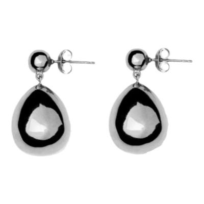 欧美女极简风耳环气质圆球法式