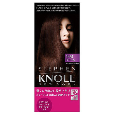 直邮日本本土Kose高丝StephenKnoll护发染发膏遮白发时尚栗棕深棕