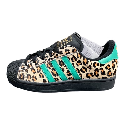 阿迪达斯三叶草男女SUPERSTAR经典豹纹印花贝壳头运动板鞋 JP8165