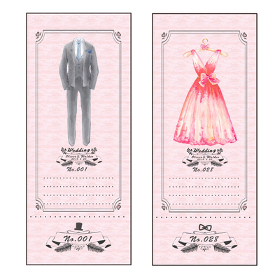 婚礼抽奖卡西装礼服年会签到生日庆典同学聚会祝福語抽奖卡感谢卡