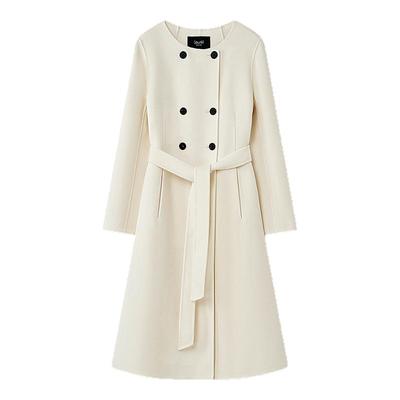 【阿拉善山羊绒】Laurel劳芮新款双排扣长款大衣LWL364D01900