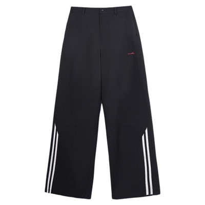 UMAMIISM有茂密声 2025秋条纹直筒速干尼龙休闲运动长裤带抽绳