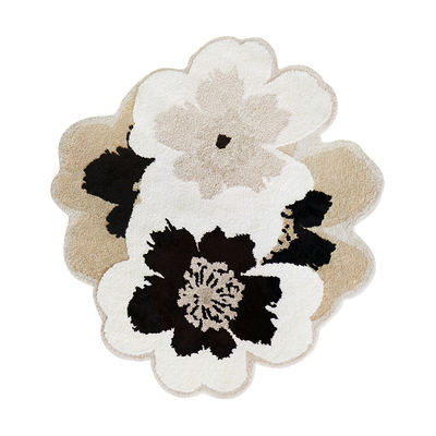 赛波斯可机洗奶油风圆毯异形毯