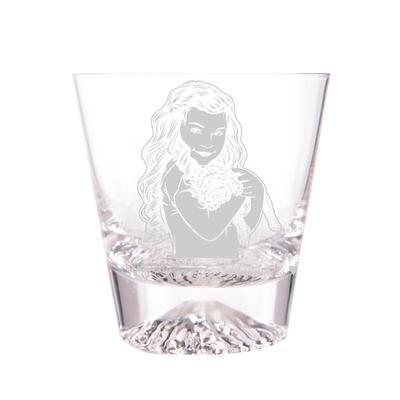日式富士山玻璃杯威士忌杯人像雕刻啤酒杯刻字定制LOGO网红玻璃杯