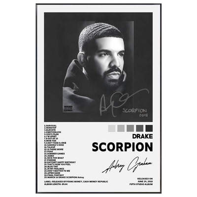drake装饰画海报专辑封面嘻哈说唱歌手酒吧卧室书房音乐餐厅挂画