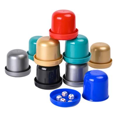 广告筛盅筛子套装酒吧摇骰子骰盅定制LOGO色盅KTV加厚塞盅带底座