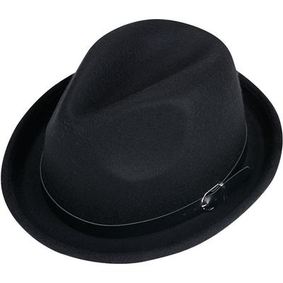 卷边黑色英伦风舞台复古小礼帽