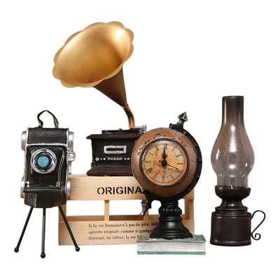 美式风电话机模型家里酒柜装饰品