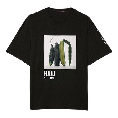 MICHAEL KORS MK 女士印花亚麻棉短袖T恤