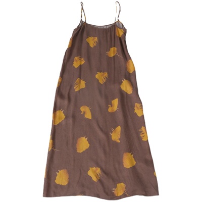 远家铜氨丝可调节肩带背心裙