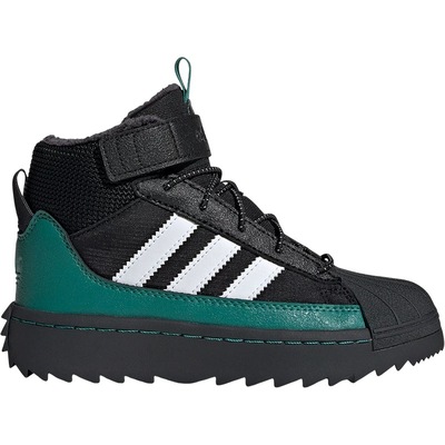 阿迪三叶草男童高帮保暖雪地靴