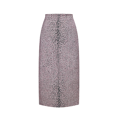 Chings法式复古条绒订染印花高腰裙 梨形身材显瘦优雅包臀直筒裙