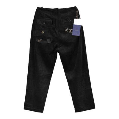 Crooked Card歪牌设计师灯芯绒小锥裤重磅休闲长裤男宽松九分裤子