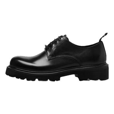 【老樊同款】BOSSSUNWEN/博斯·绅威透气休闲皮鞋男小牛皮德比鞋