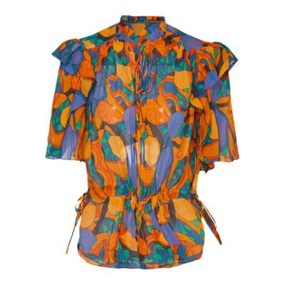 HPLY荷比俪夏季新款女碎花气质法式衬衫上衣HYD23610279