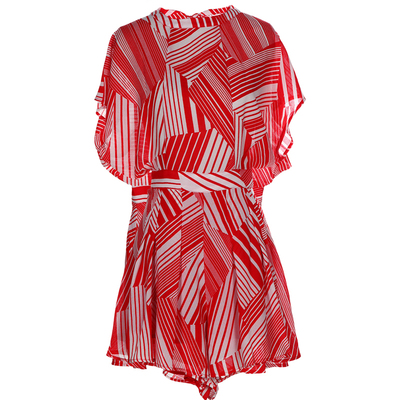 三亚度假穿搭宽松印花连衣裤