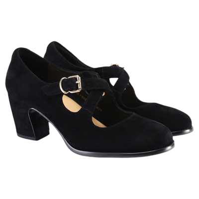 fed粗跟玛丽珍鞋春季新款女鞋交叉绑带高跟鞋单鞋女款S1118-YA005