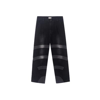 局部拼接视觉长裤lab.lfe