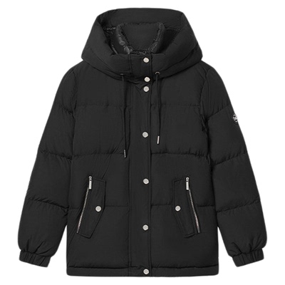 【秋冬新品】MICHAEL KORS MK 女士运动风加厚保暖连帽羽绒服外套