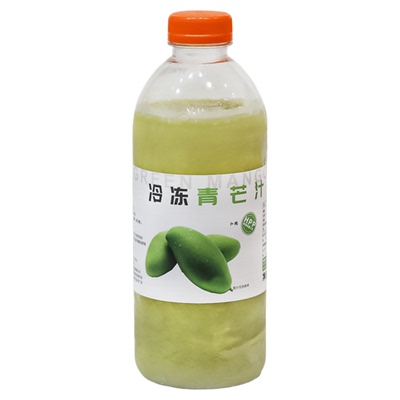 壹仟果茗冷冻青芒汁950g/瓶HPP速冻鲜榨青芒原浆奶茶店专用原料