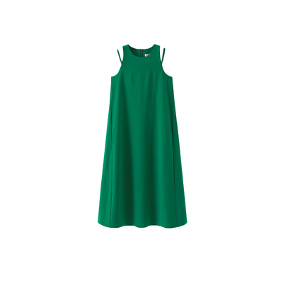 popchrio简约通勤吊带连衣裙