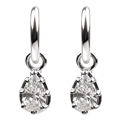 情绪波动925银水滴吊坠耳环