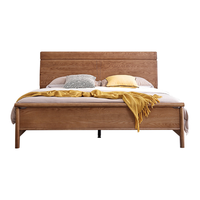 一林半舍实木床现代简约白蜡木箱体床北欧卧室储物原木1.8m双人床