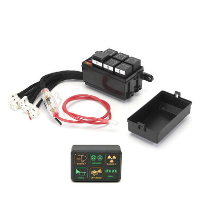 汽车射灯改装6路无线遥控保险盒