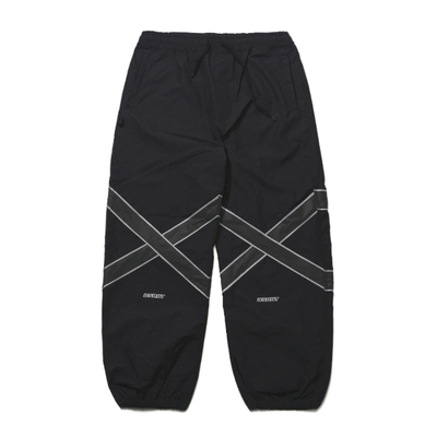 BSRABBIT韩产单板滑雪裤夜光X条宽松阔形男女防风防水透气10K黑色