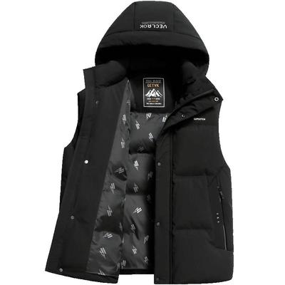 雪中飞可拆卸帽羽绒马甲保暖背心