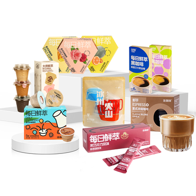 连咖啡鲜萃意式浓缩黑咖啡速溶咖啡粉美式生椰拿铁焦糖尝鲜35杯