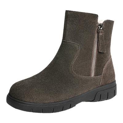 红蜻蜓雪地靴中老年妈妈棉鞋