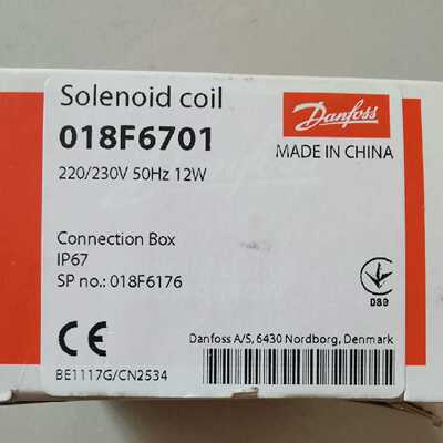 议价丹佛斯Danfoss Solenoid coil-电磁阀 018F6701 全新原装现货